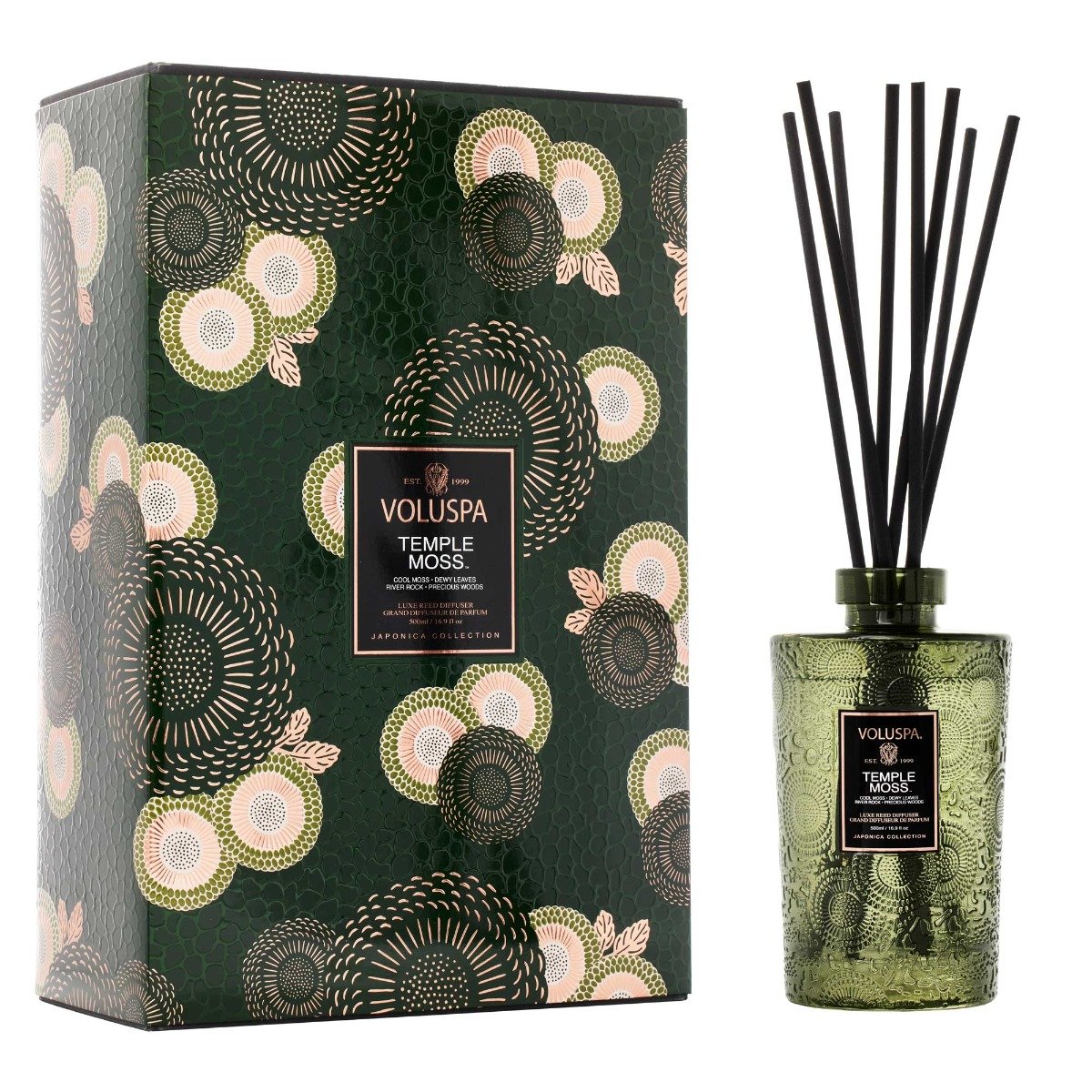 Voluspa - Temple Moss Luxe Diffuser| Candle Delirium | Candle Delirium