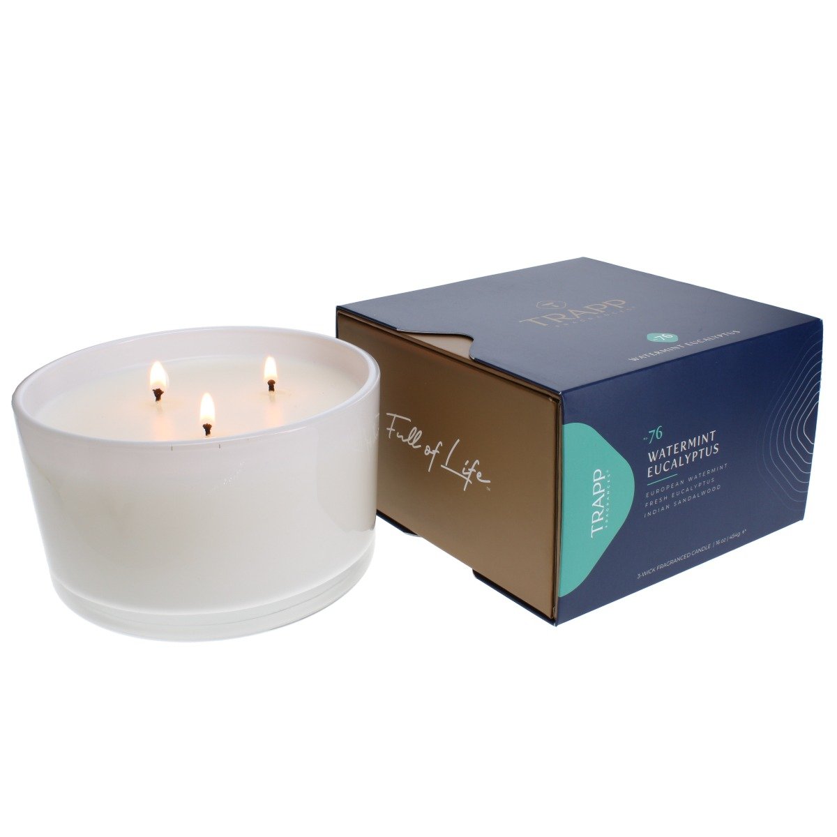 Trapp - Watermint Eucalyptus #76 3 Wick Candle at CandleDelirium.com ...