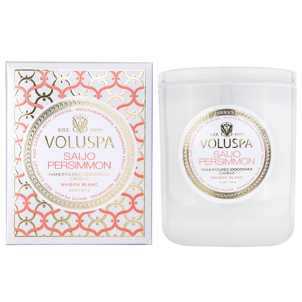 Voluspa - Saijo Persimmon Classic Candle | Candle Delirium | Candle ...