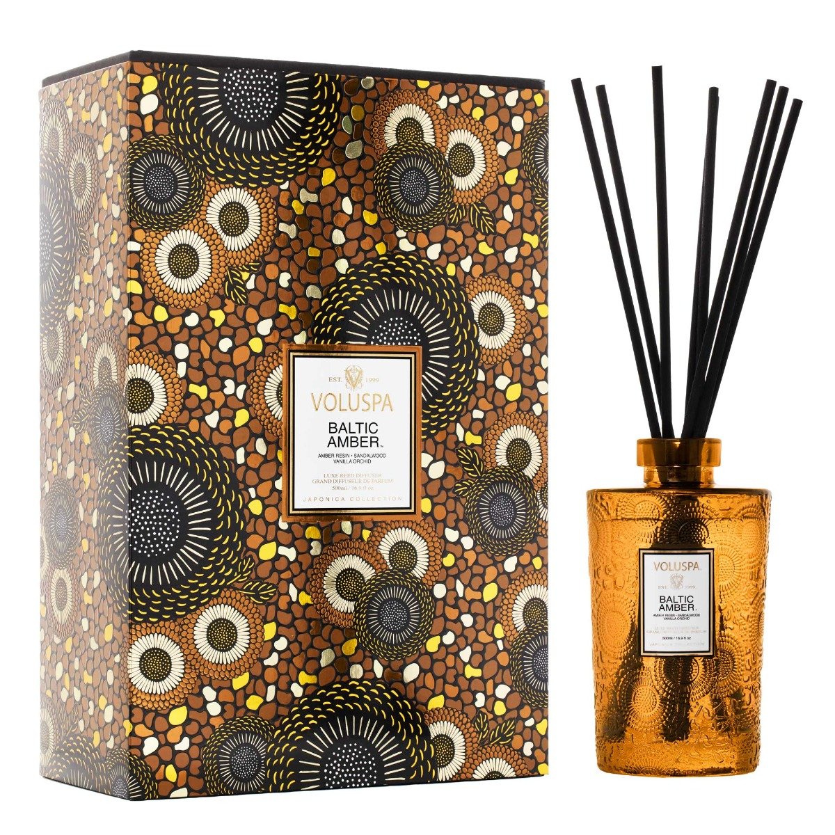 Voluspa - Baltic Amber Luxe Diffuser | Candle Delirium