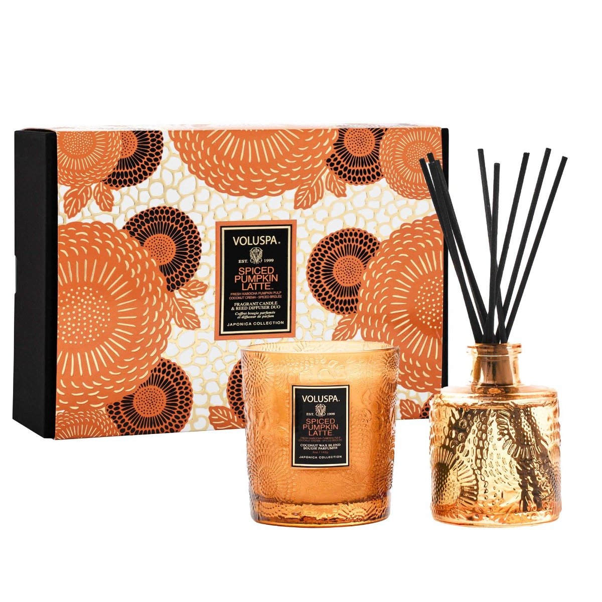 Voluspa - Spiced Pumpkin Latte Demi Candle & Diffuser Duo | Candle Delirium