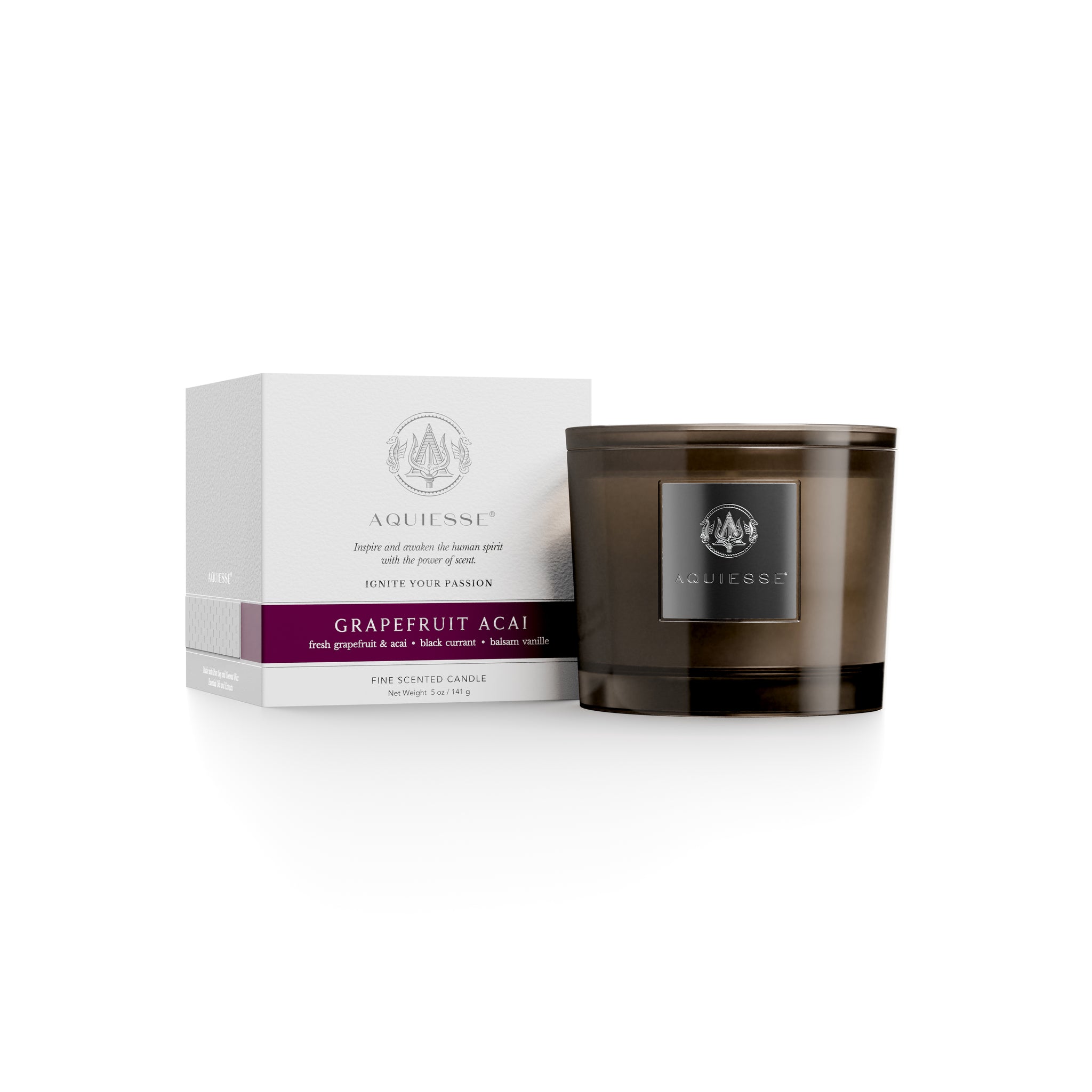 Aquiesse - Grapefruit Acai Medium Candle | Candle Delirium