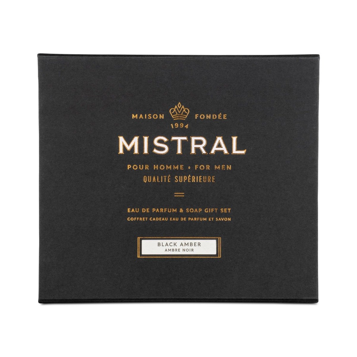 Mistral - Black Amber Eau de Parfum & Soap Gift Set | Candle Delirium